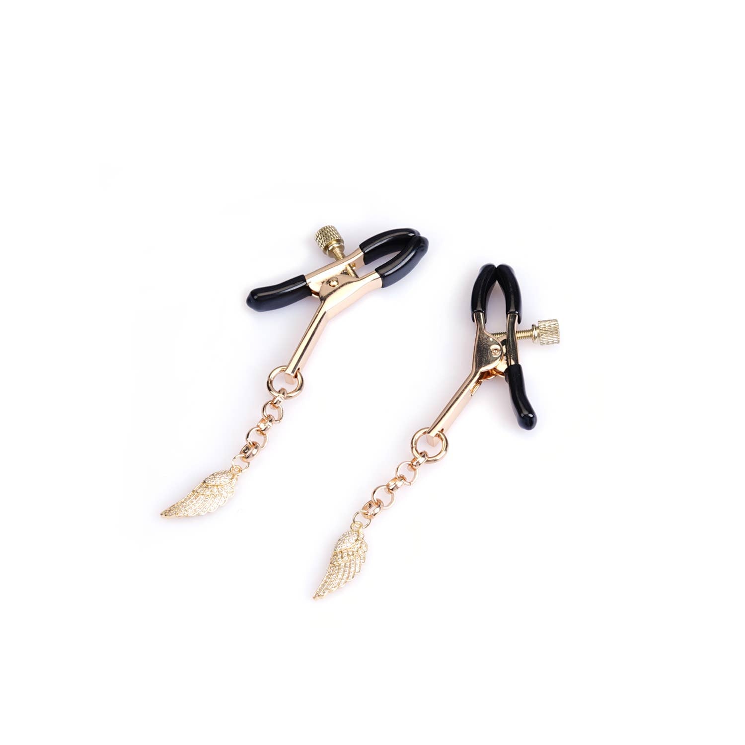 Zinc Luxe Angel Wing Nipple Clamps – Gold | Luxury Sensation Play ...